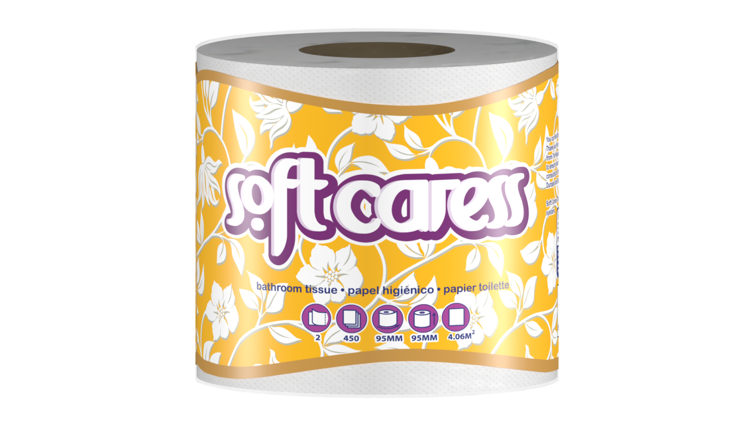Soft Caress Bathroom Tissue Single Roll - The House of Paper Products Ltd
